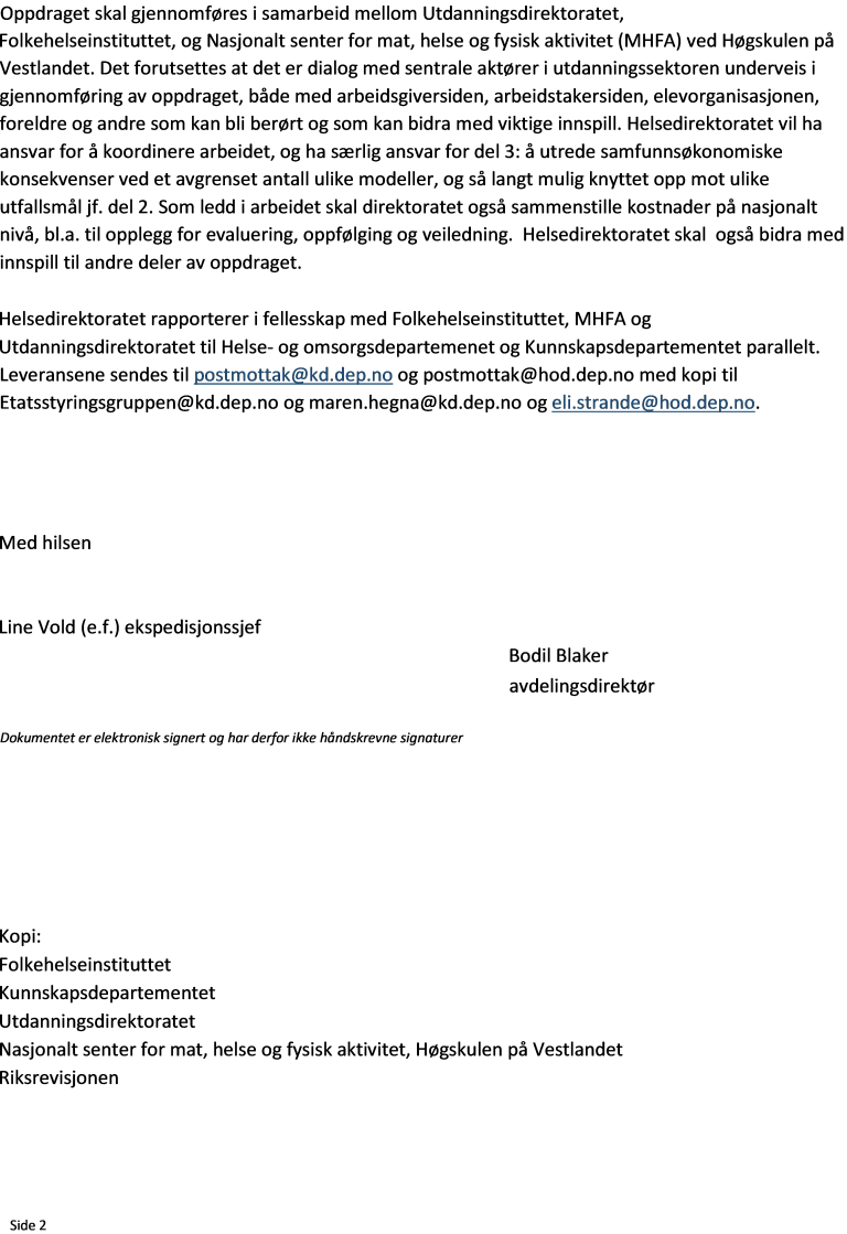 Vedlegg - Helsedirektoratet